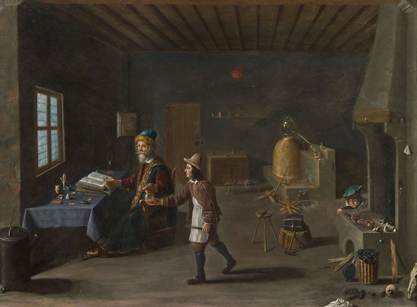 Flemish School 17th Century | The workshop of the alchemist (1641 ...