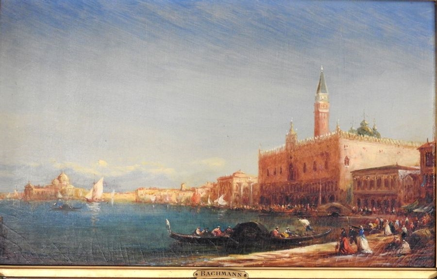 Adolf Bachmann | Animated scene in front of the Doge's Palace in Venice ...