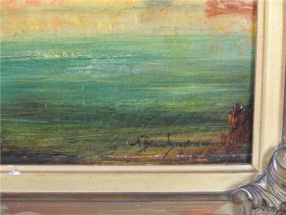 Adolf Bachmann | Gondola in front of Venice | MutualArt