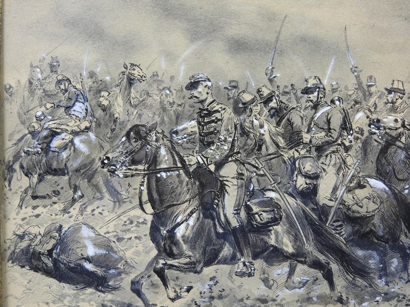 Édouard Jean Baptiste Detaille | Charge of the African chasseurs at ...