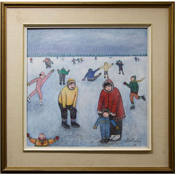 Alberto de Castro | LEARNING TO SKATE AT THE LAKE | MutualArt