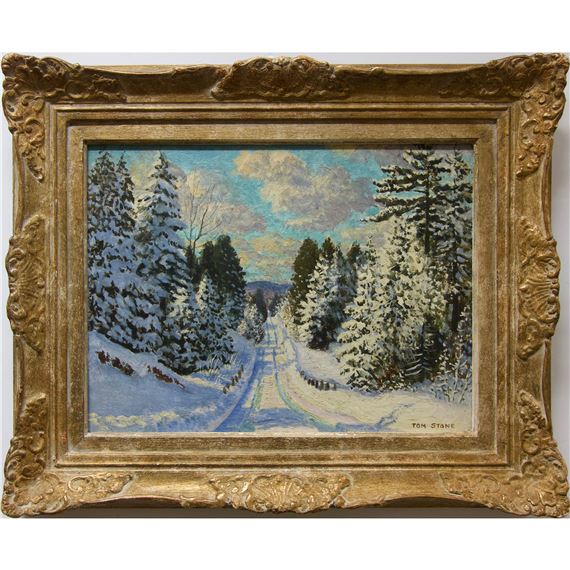 Thomas Albert Stone | WINTRY ROAD - CALEDON | MutualArt