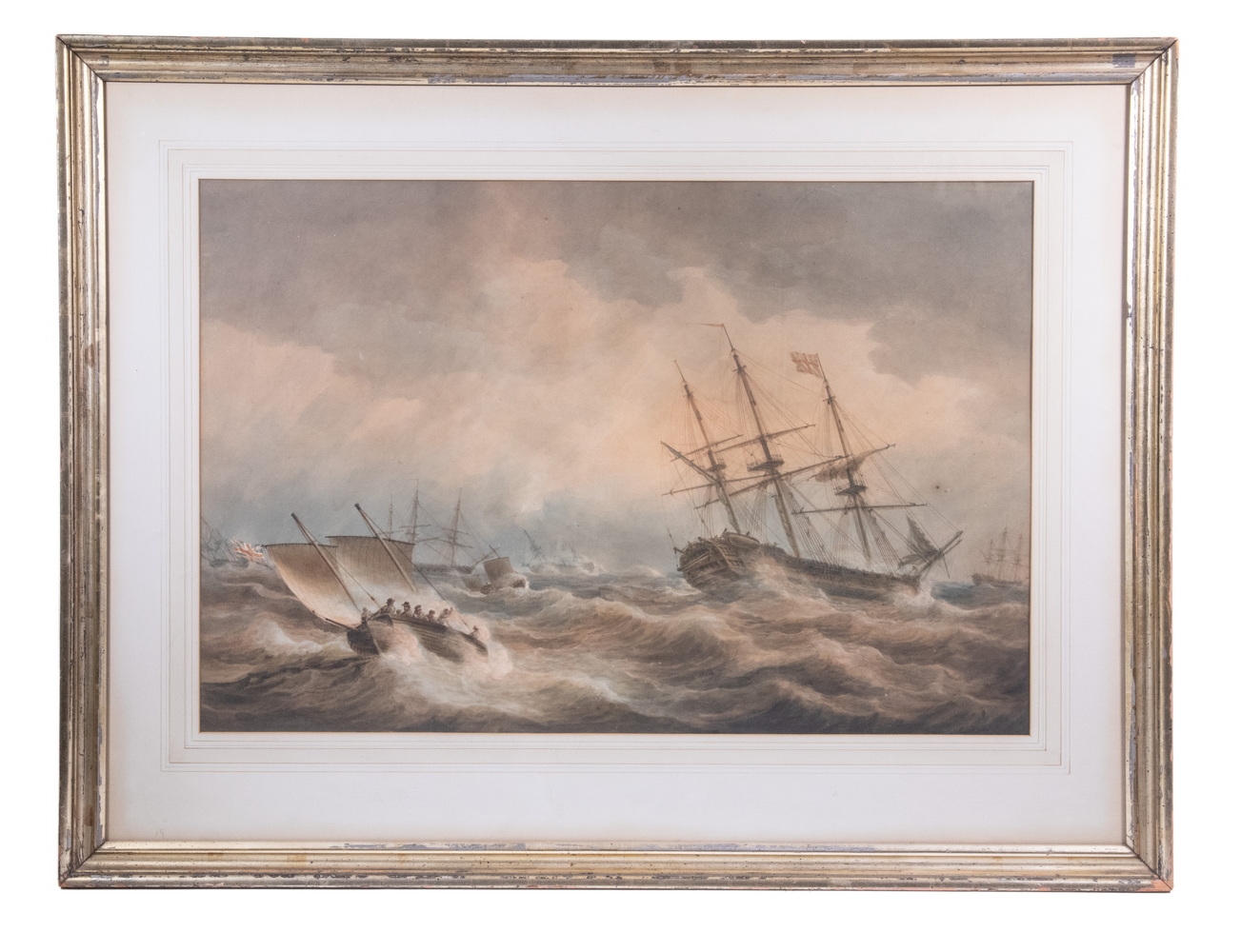 Nicholas Pocock | Fleet Caught in a Storm (1809) | MutualArt