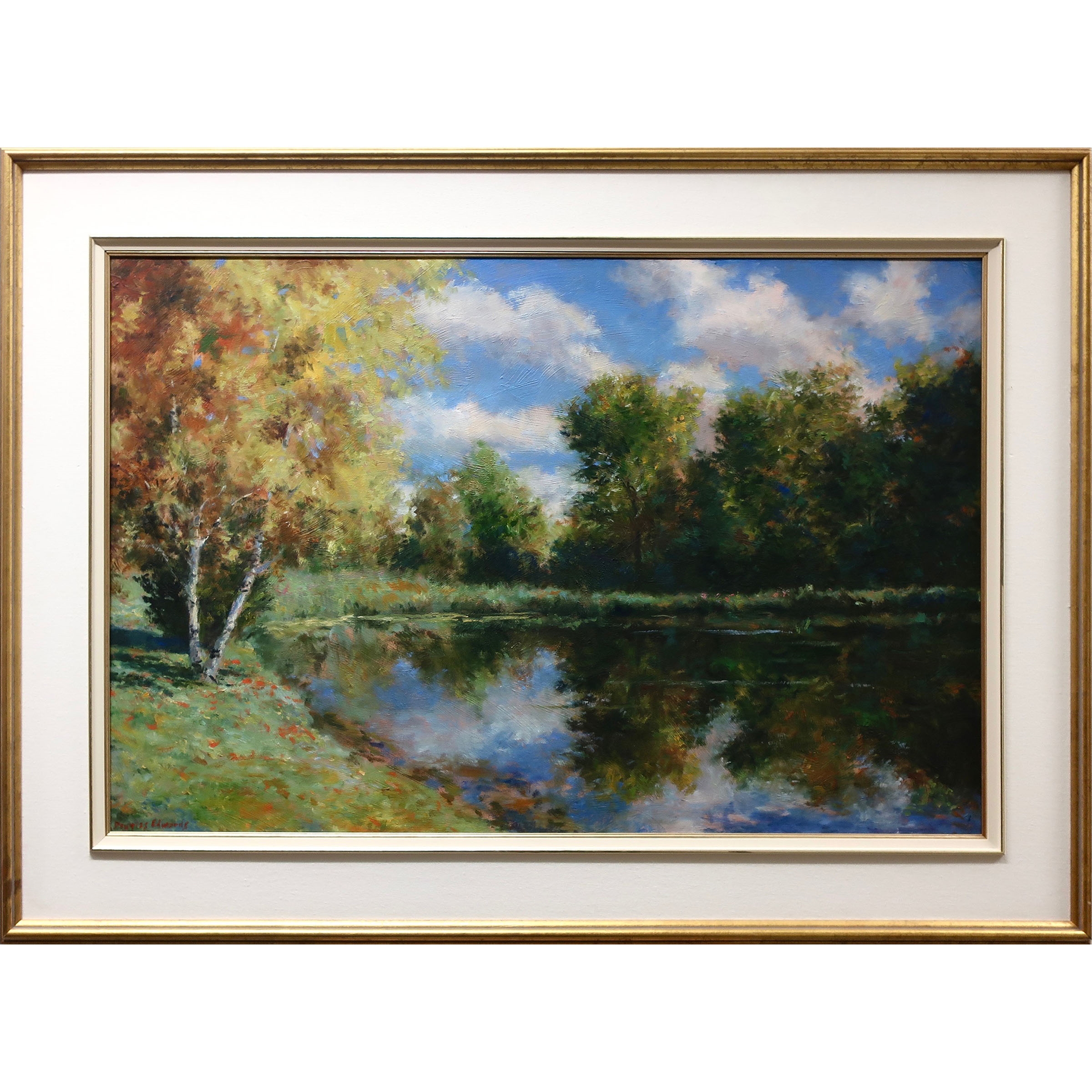 Douglas Edwards | BIRCH TREE - EDGE OF POND (1003) | MutualArt