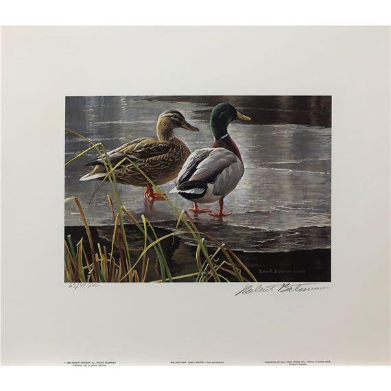 Robert McLellan Bateman | MALLARD PAIR - EARLY WINTER | MutualArt