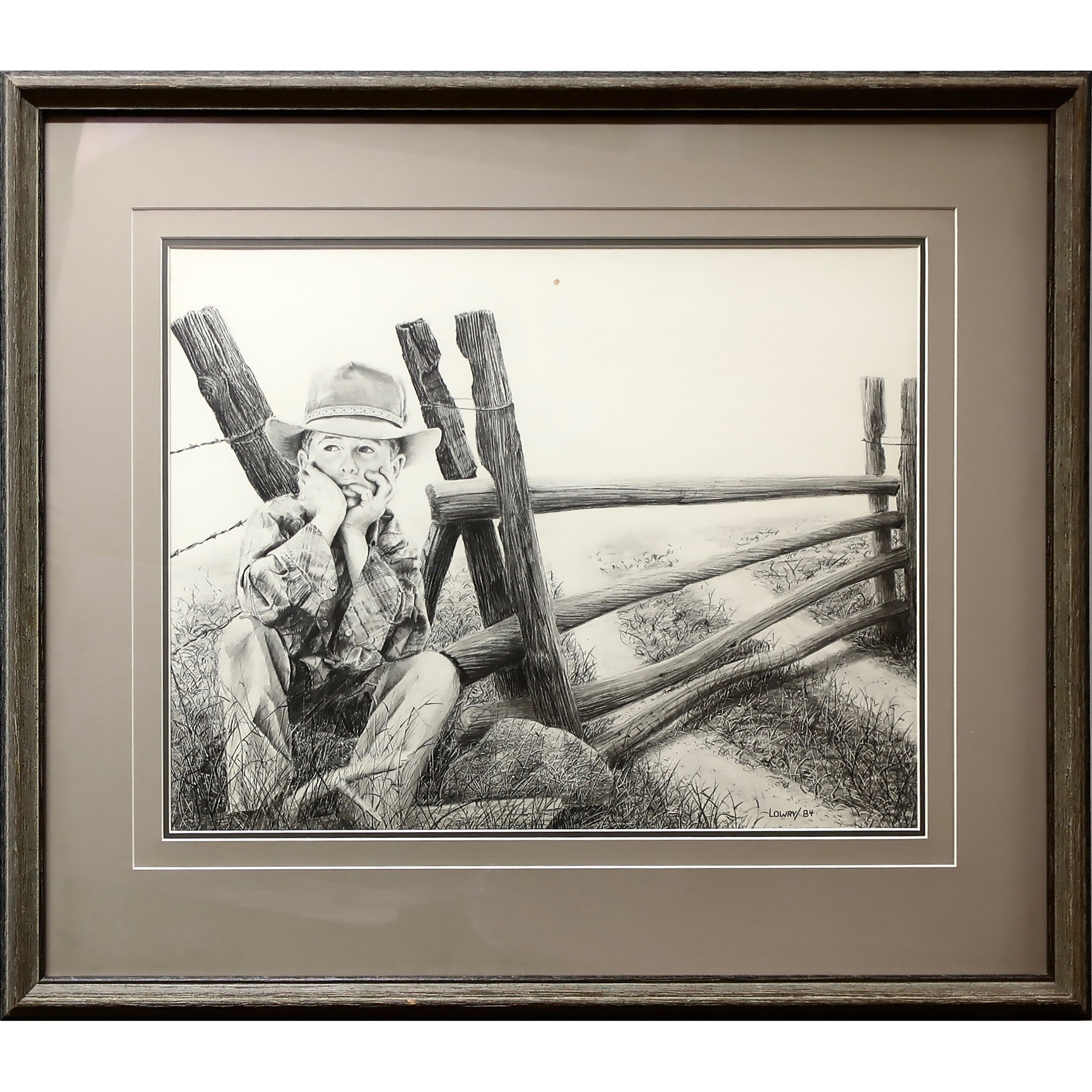 Brian Lowry | YOUNG BOY AT FENCE | MutualArt