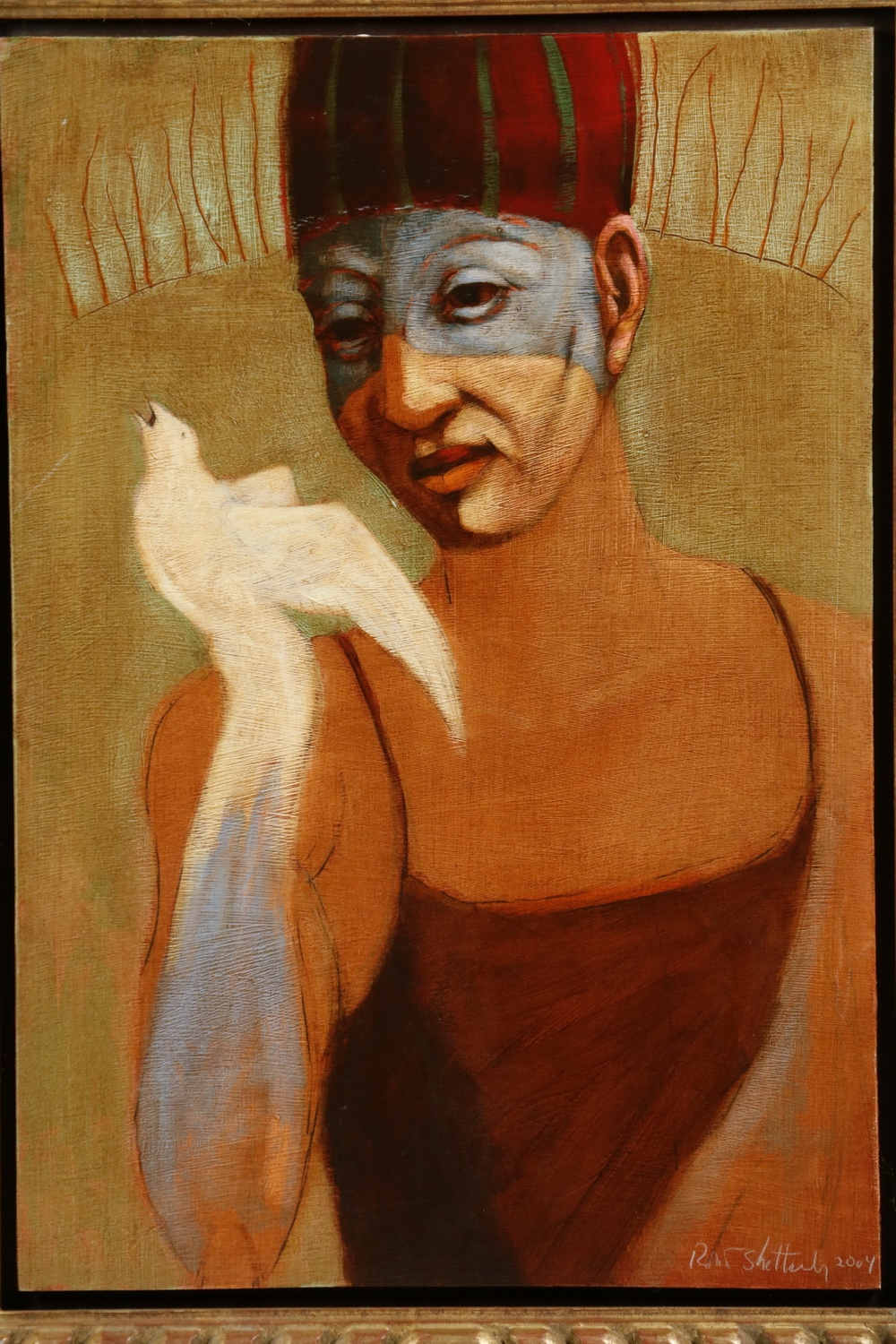 Robert Shetterly | Pair of Masked Women with Doves (2004) | MutualArt