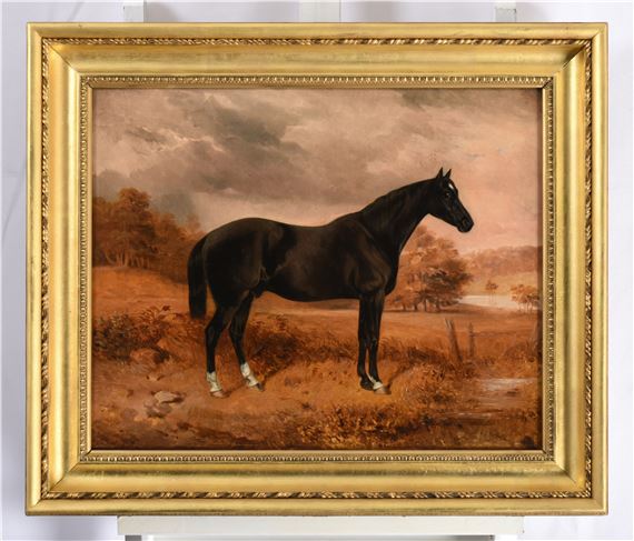 George Bouverie Goddard | Black Horse in a Landscape | MutualArt