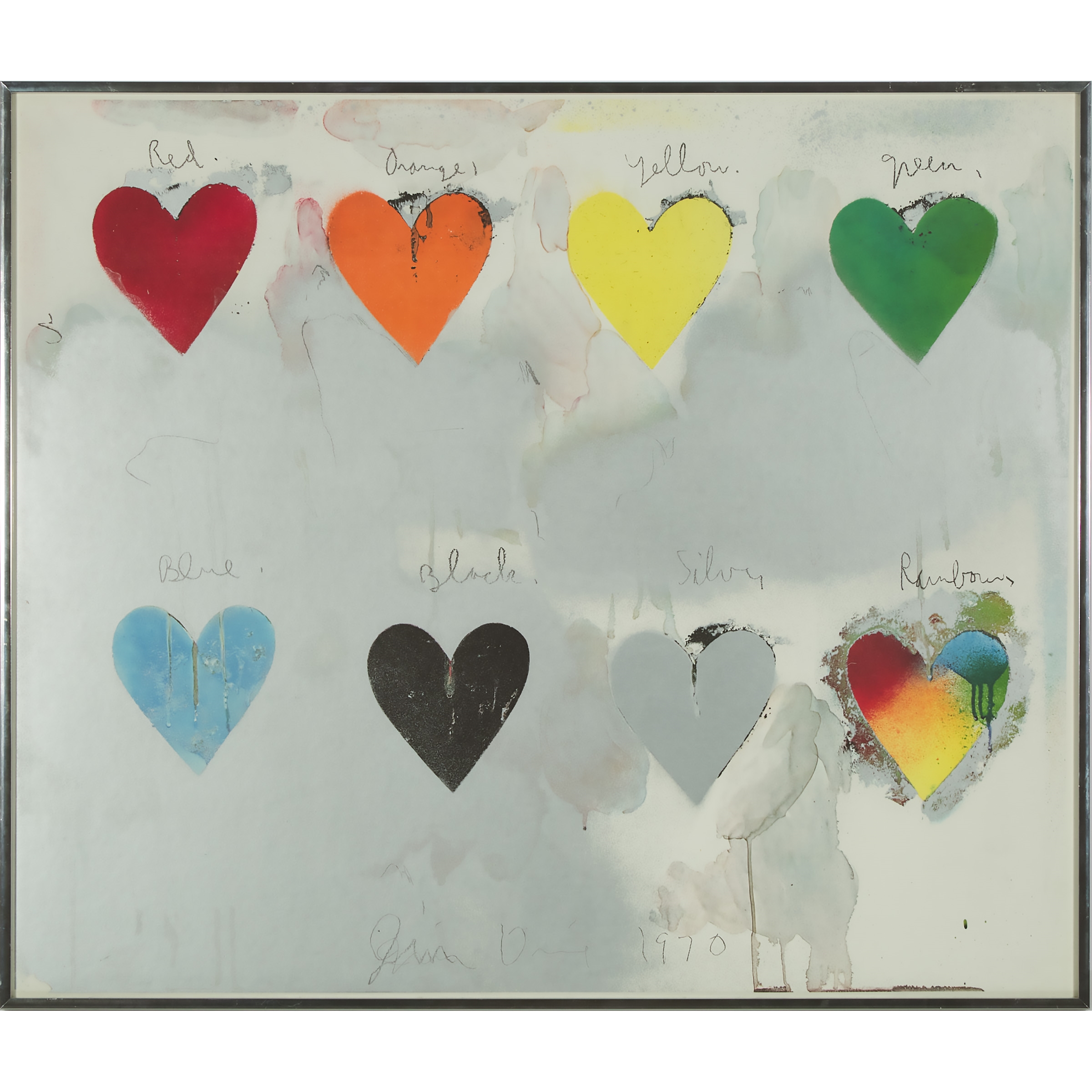 Jim Dine | EIGHT HEARTS, 1970 | MutualArt