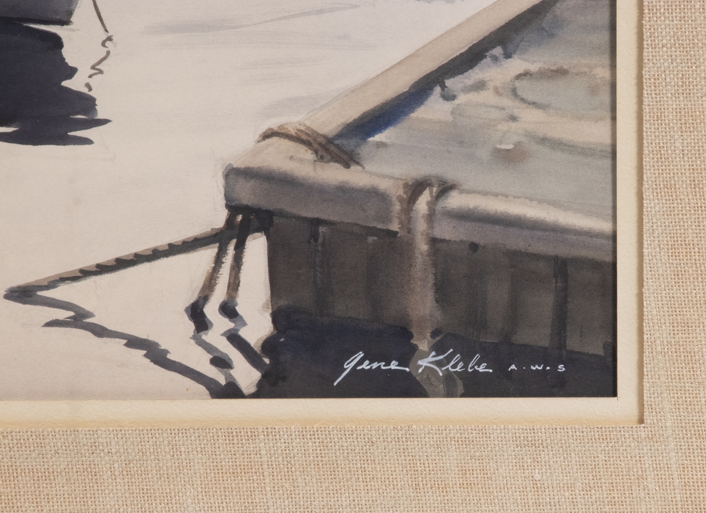 Gene Klebe | Foggy Harbor with Lobster Boats | MutualArt