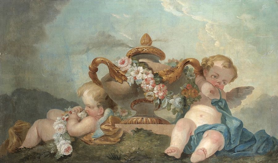 François Boucher | Lovers and flowering vase | MutualArt