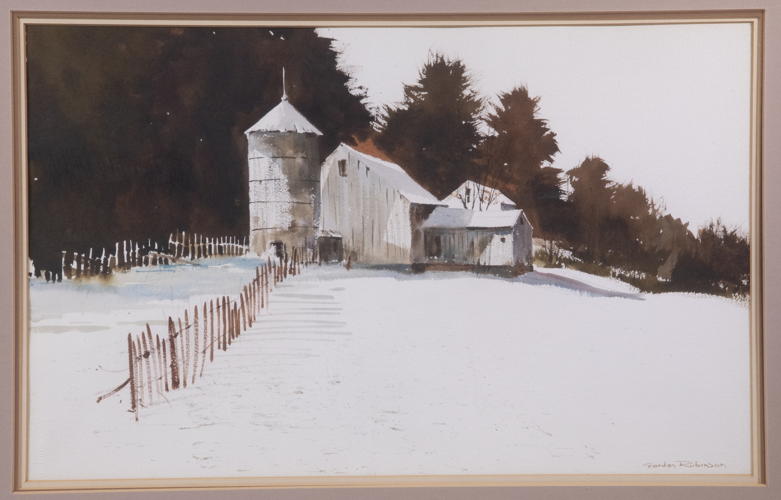 Gordon Robinson | Winter Farm | MutualArt