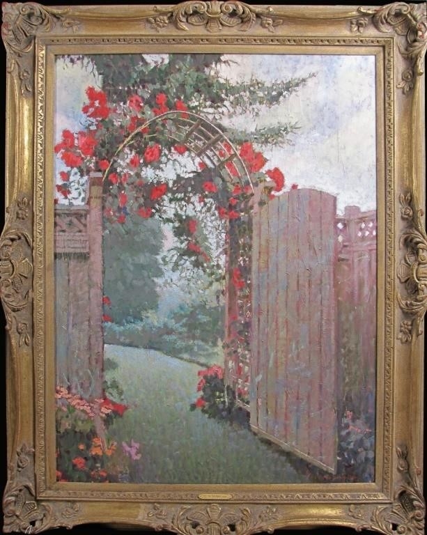 Charles Warren Mundy | CW Mundy 40x30 O/C Rose Trellis Gate (1991 ...