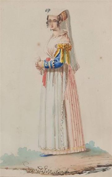 Louis-Leopold Robert | Young girl in traditional costume, | MutualArt