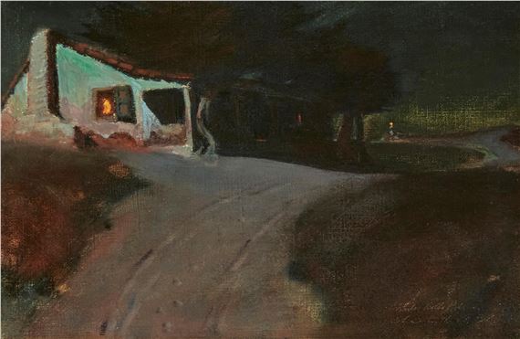 Charles Rollo Peters | Village Nocturne | MutualArt