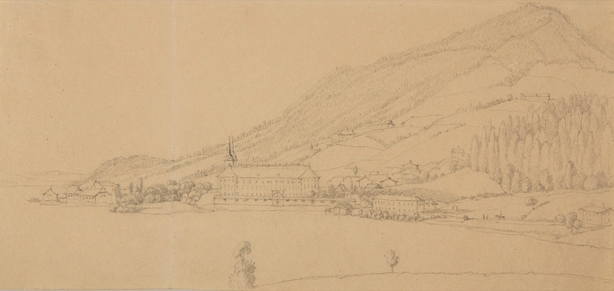 Wilhelm von Kobell | Blick auf das Kloster in Tegernsee. | MutualArt