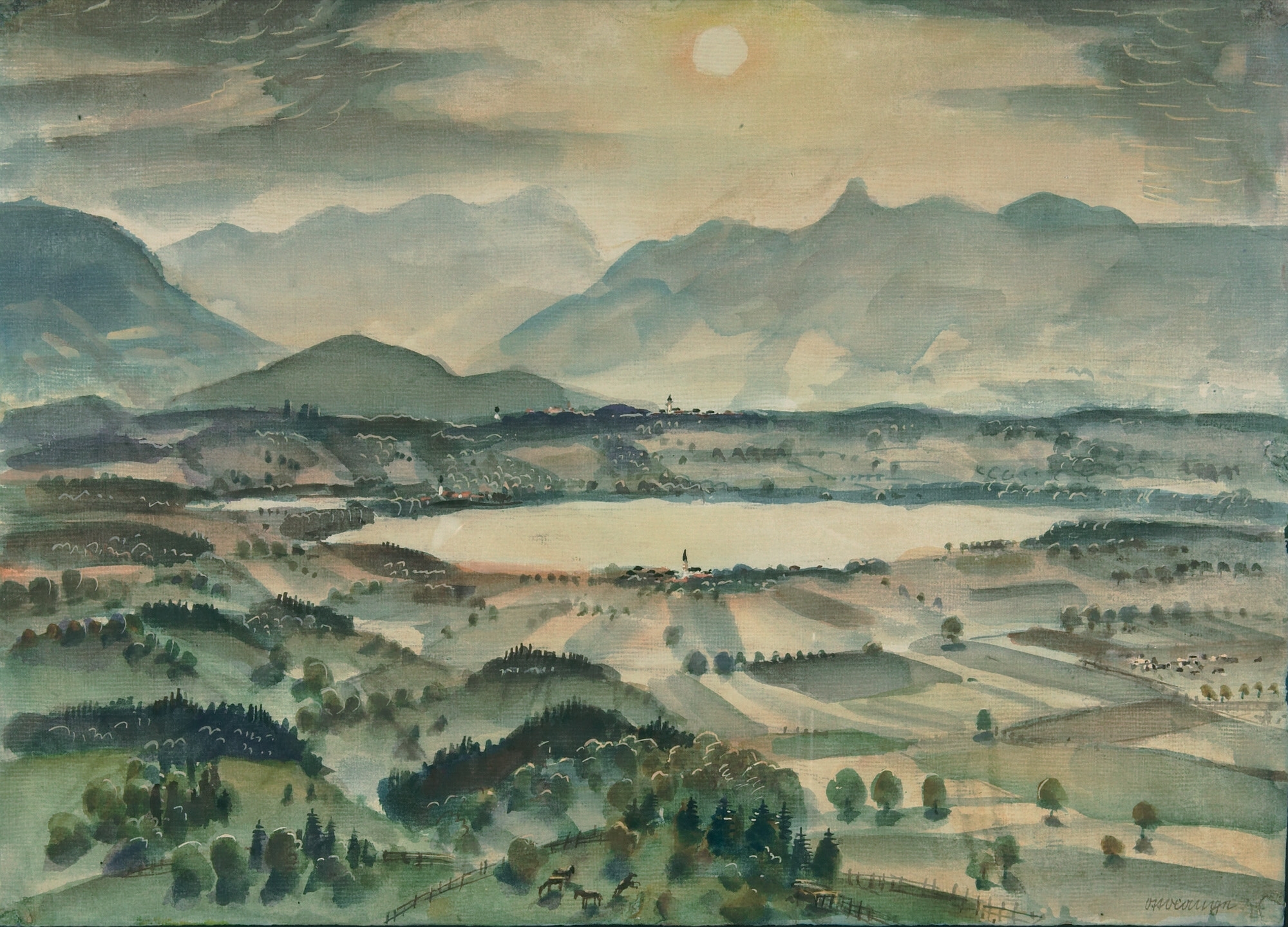 Otto Lange | Der Riegsee bei Murnau. (1920) | MutualArt