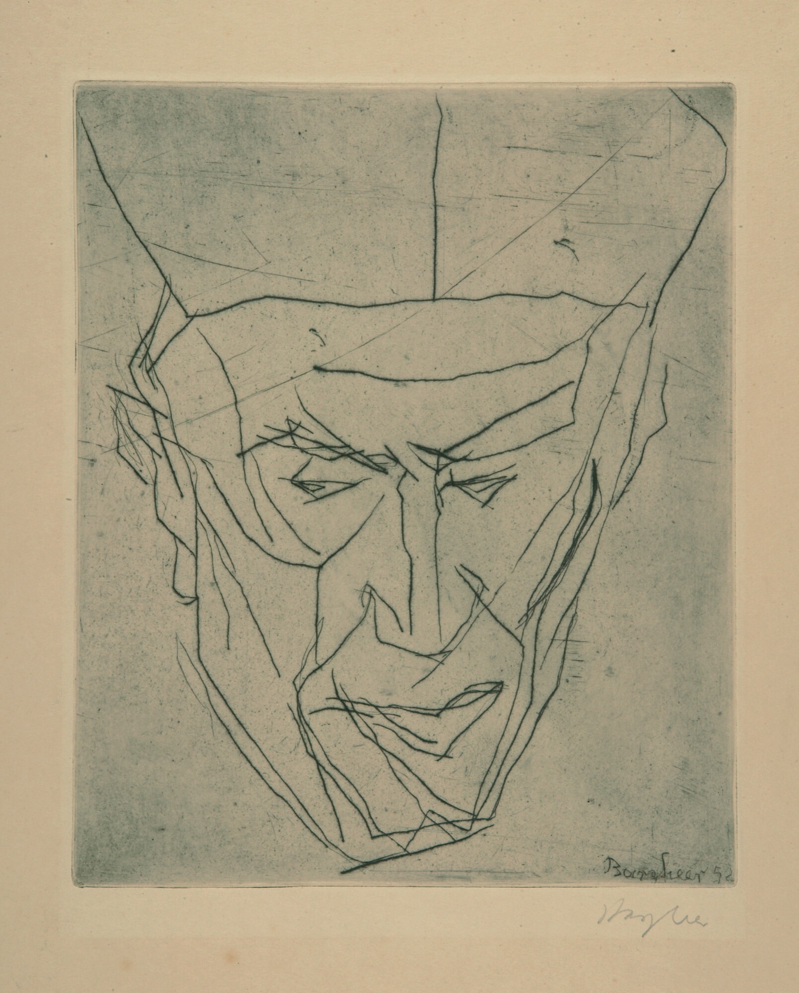 Eduard Bargheer | 3 Bll.: Portrait Kardinal Elia dalla Costa – Forio ...