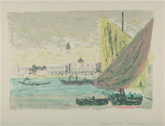 Max Peiffer Watenphul | Venedig, Segelschiffe vor dem Markusplatz ...