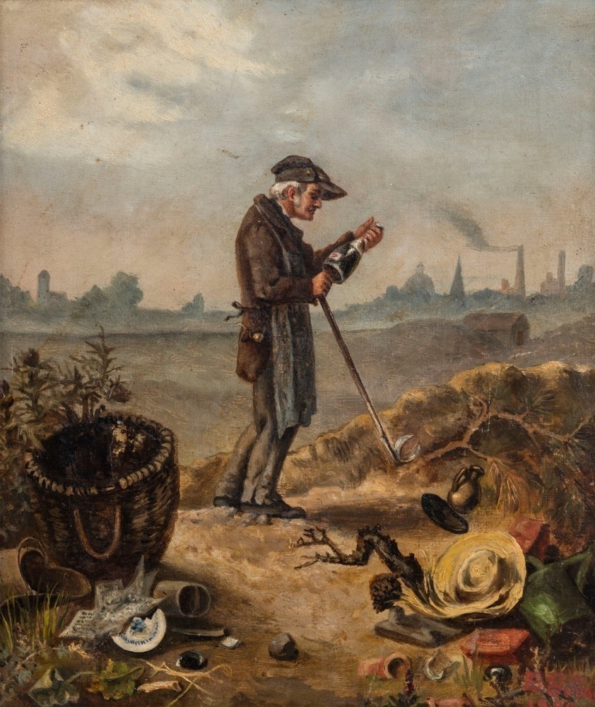 British School, 19th Century | Fossicking on the Thames | MutualArt