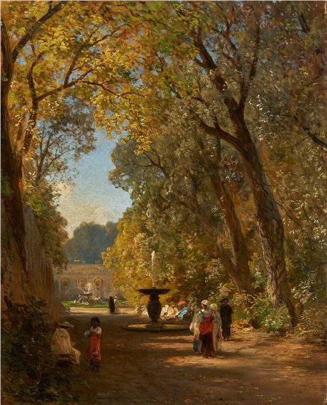 Albert Flamm | In the Park of Villa Torlonia in Rome. | MutualArt