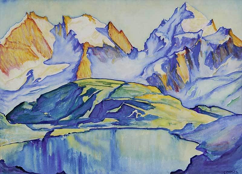 Clara Porges | Blick von der Fuorcla Surlej auf Berninagruppe | MutualArt