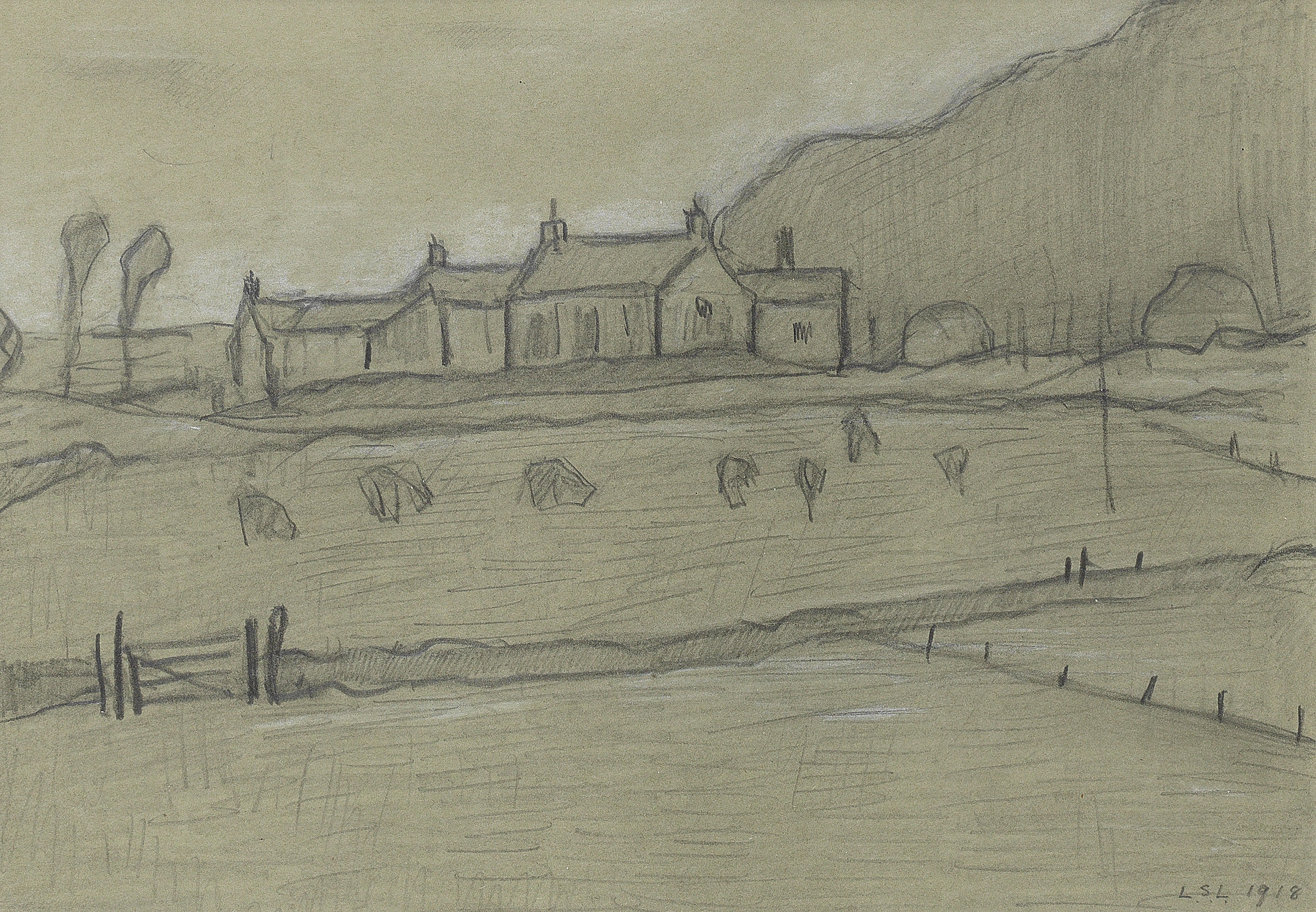 Laurence Stephen Lowry | Lytham Landscape (1918) | MutualArt