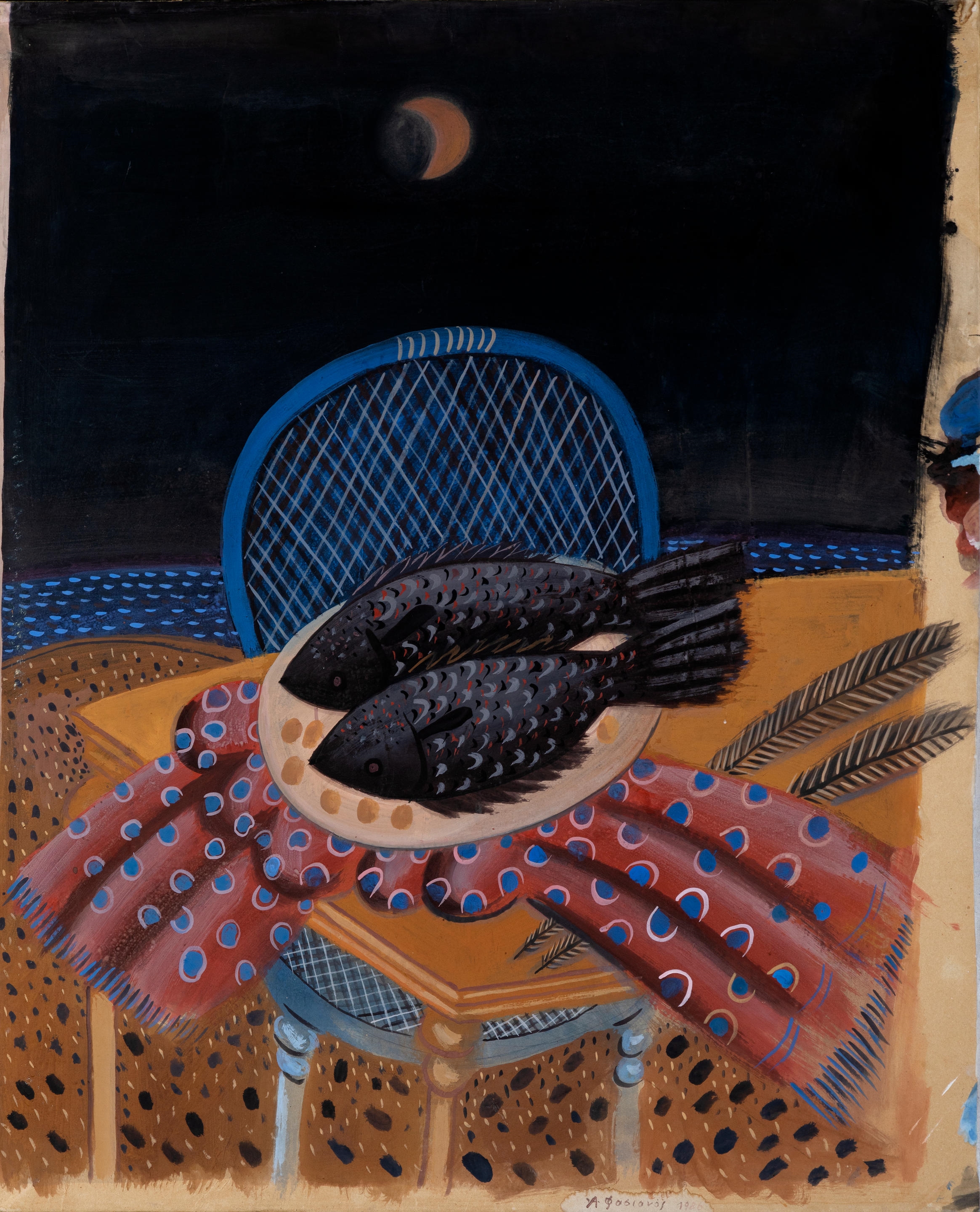 Alecos Fassianos | Les poissons de la nuit (1986) | MutualArt