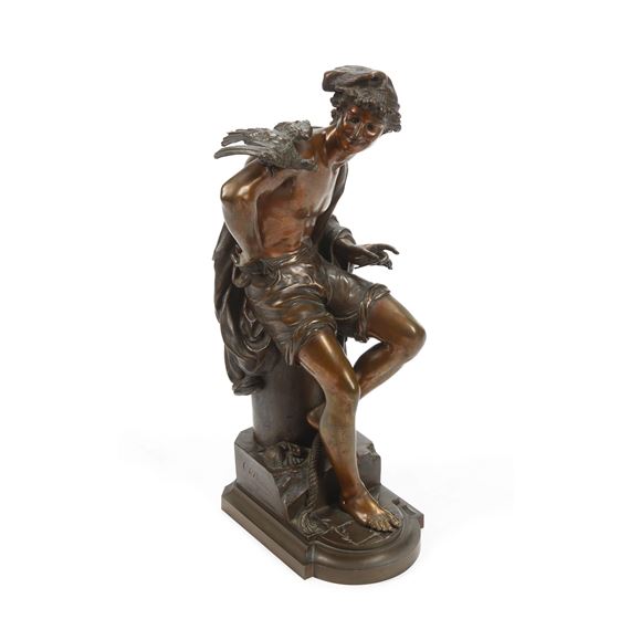 Charles Brunin | A PATINATED BRONZE GROUP OF A NEAPOLITAN FISHERMAN ...