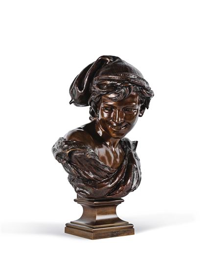 Jean-Baptiste Carpeaux | TWO FRENCH PATINATED BRONZE BUSTS ENTITLED 'LE ...