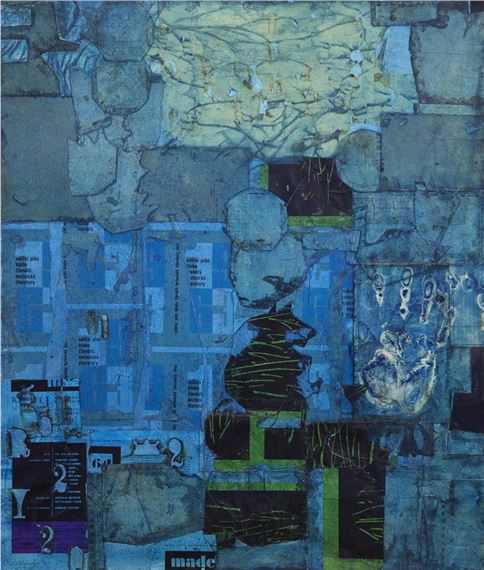Eduard Ovcácek | Blue collage - Stigma palm (1964) | MutualArt