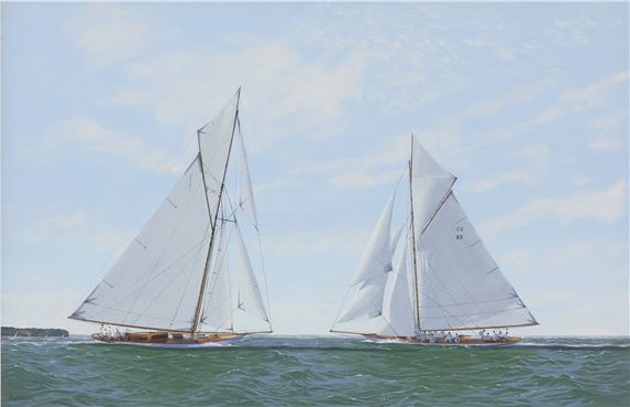 Ron Charles Mitchell | Mariquita and Tuiga racing off Norris Castle in ...