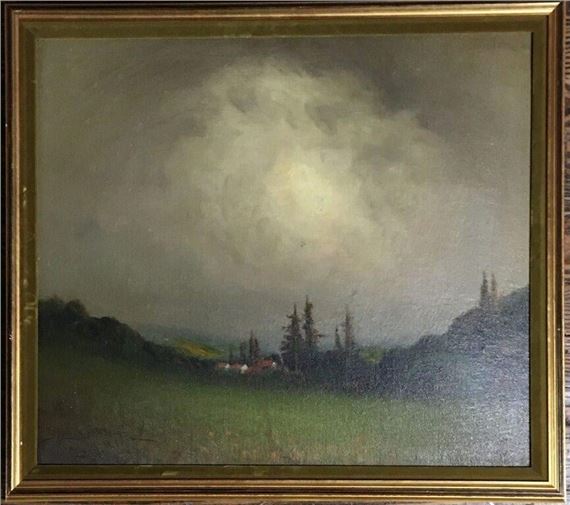 James Everett Stuart | James Everett Stuart Oil On Board Landscape ...