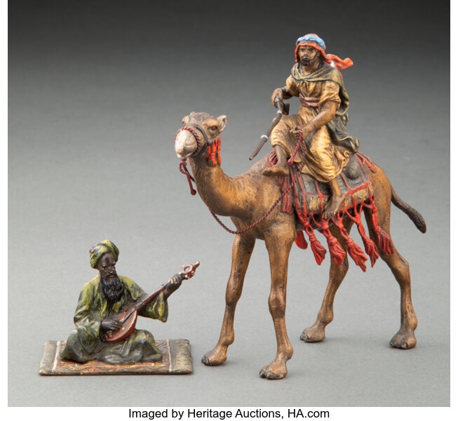 Franz Xaver Bergmann | Warrior on Camel and Man Playing Oud | MutualArt