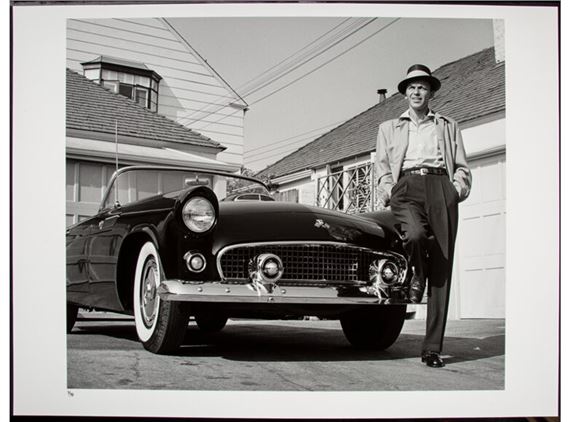 Frank Worth | Frank Sinatra with His Thunderbird in Front of His House ...