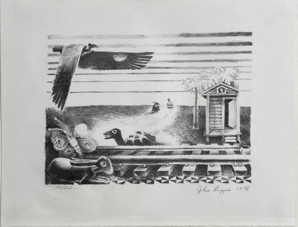 John Biggers | JOHN BIGGERS PRINT (1998) | MutualArt