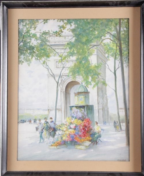 Isidore Rosenstock | Flower seller on the Place de l'Etoile | MutualArt