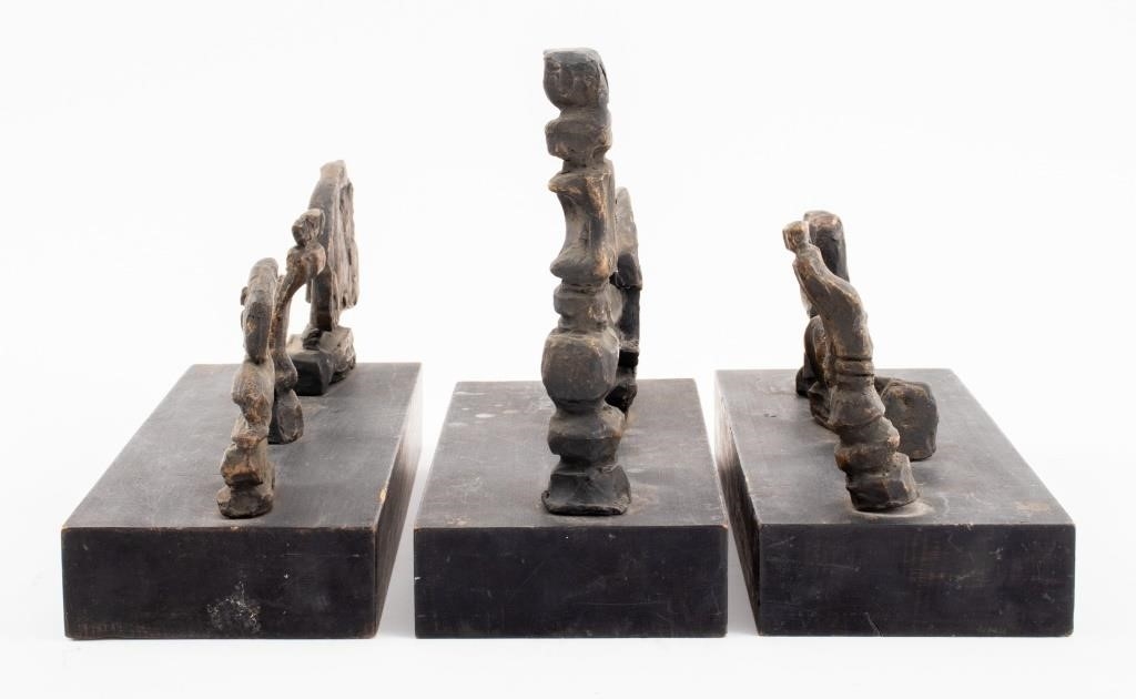 New York School | Abstract Expressionist Bronze Sculpture Triptych ...