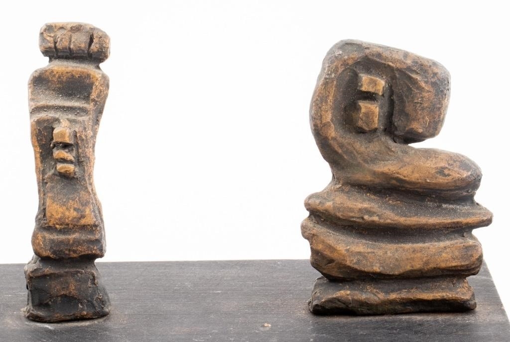 New York School | Abstract Expressionist Bronze Sculpture Triptych ...