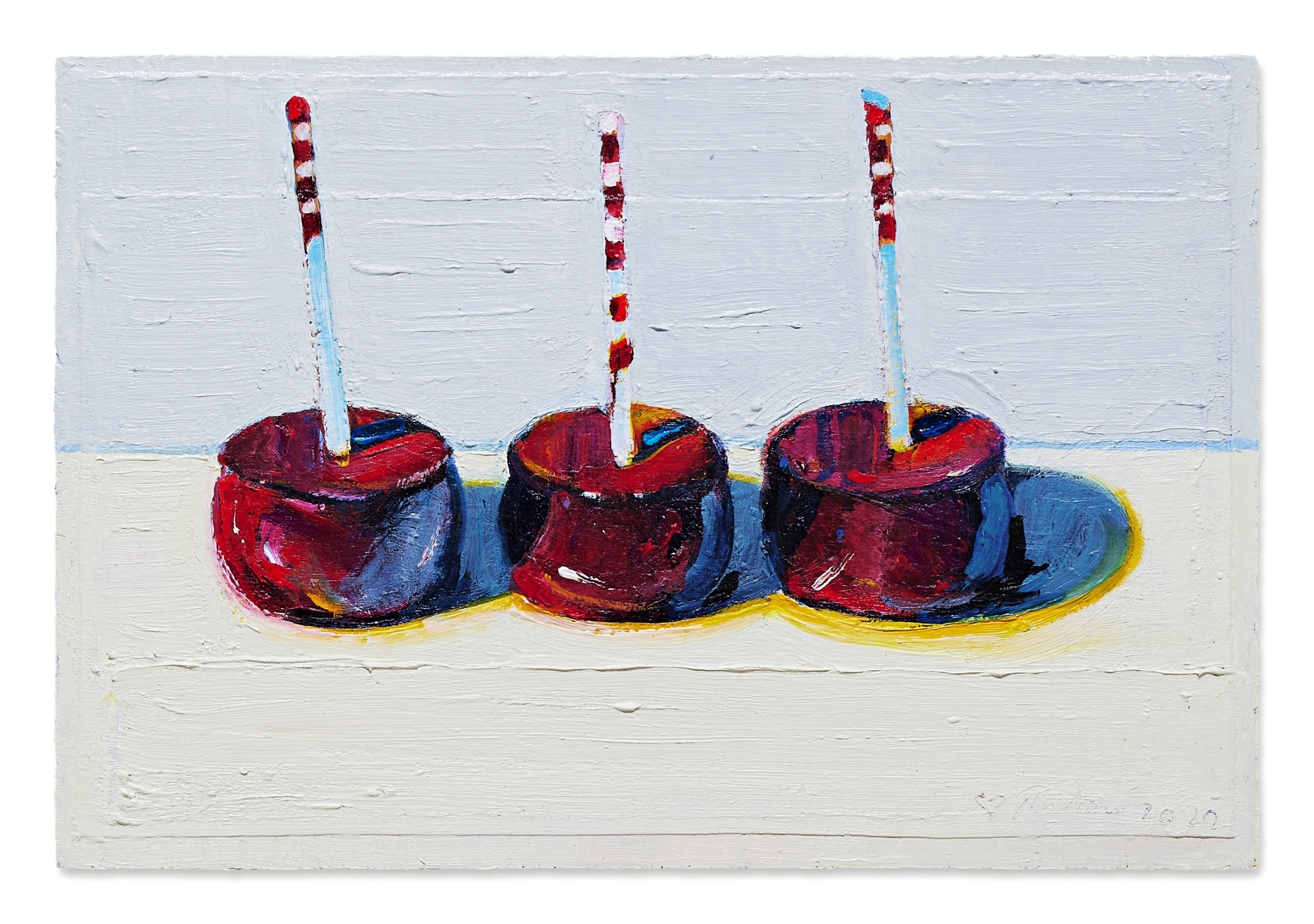 Wayne Thiebaud | Three Candy Apples (2020) | MutualArt