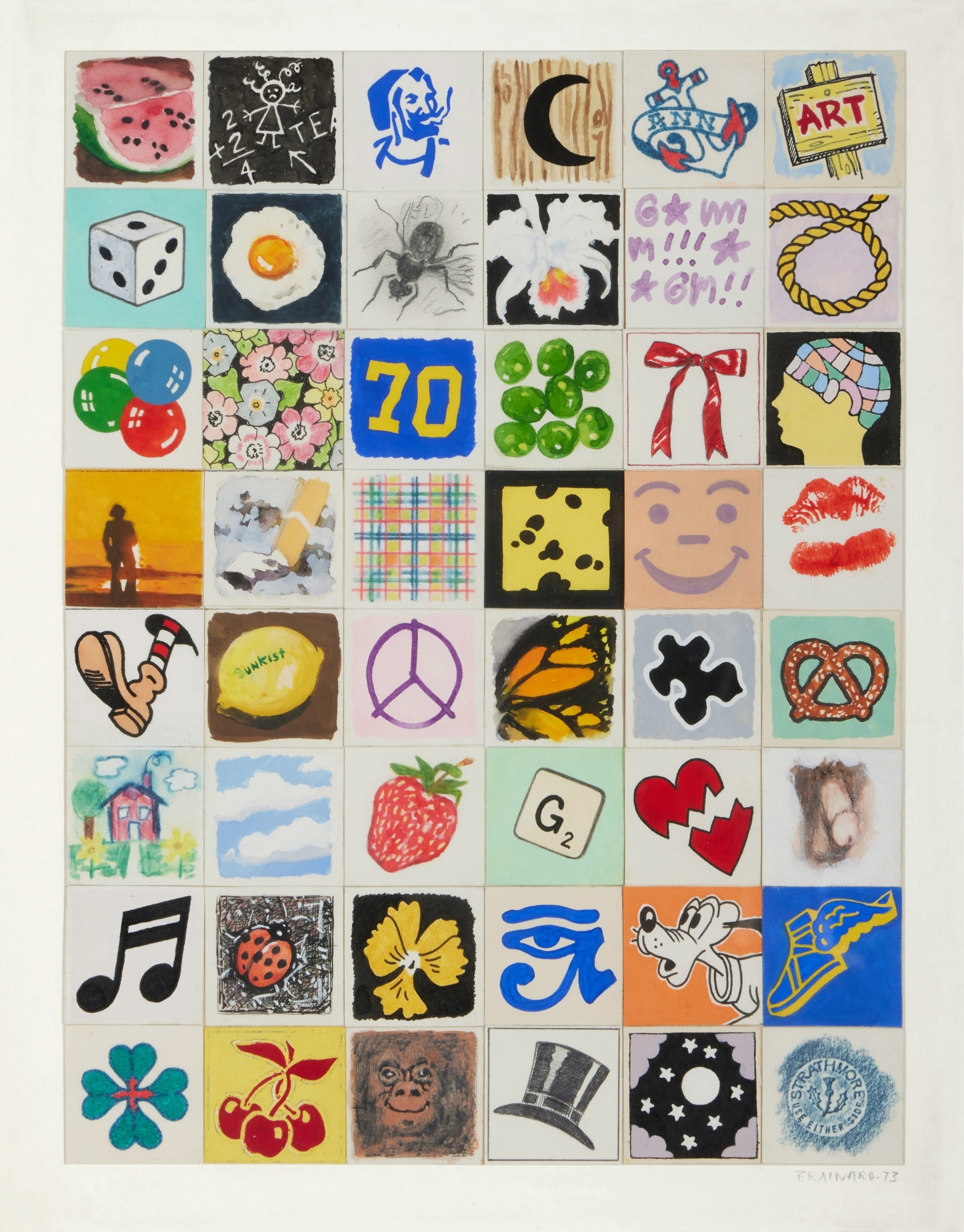 Joe Brainard | 48 Squares | MutualArt