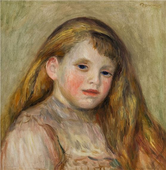 Pierre-Auguste Renoir | Tête de jeune fille (Circa 1901) | MutualArt
