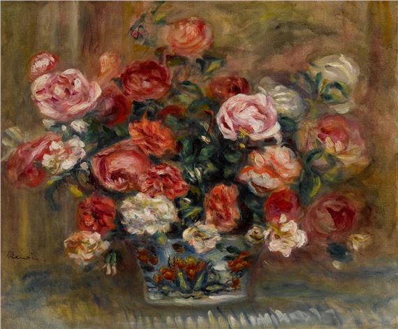 Pierre-Auguste Renoir | Vase de roses (1890) | MutualArt