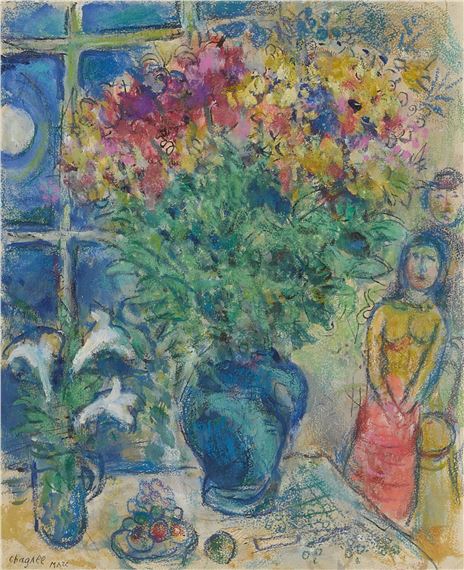 Marc Chagall | Bouquet devant la fenêtre (1973) | MutualArt