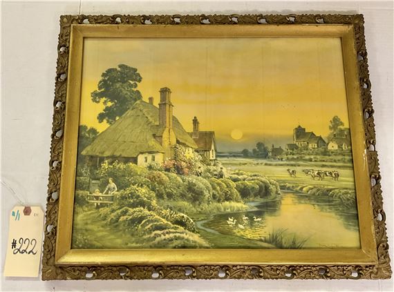 Frank Corbyn Price | COUNTRYSIDE PRINT IN CARVED FRAME. | MutualArt