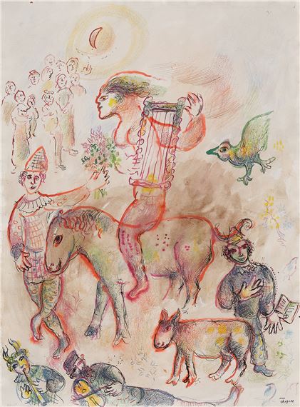 Marc Chagall | L'Écuyère à la lyre (1971) | MutualArt