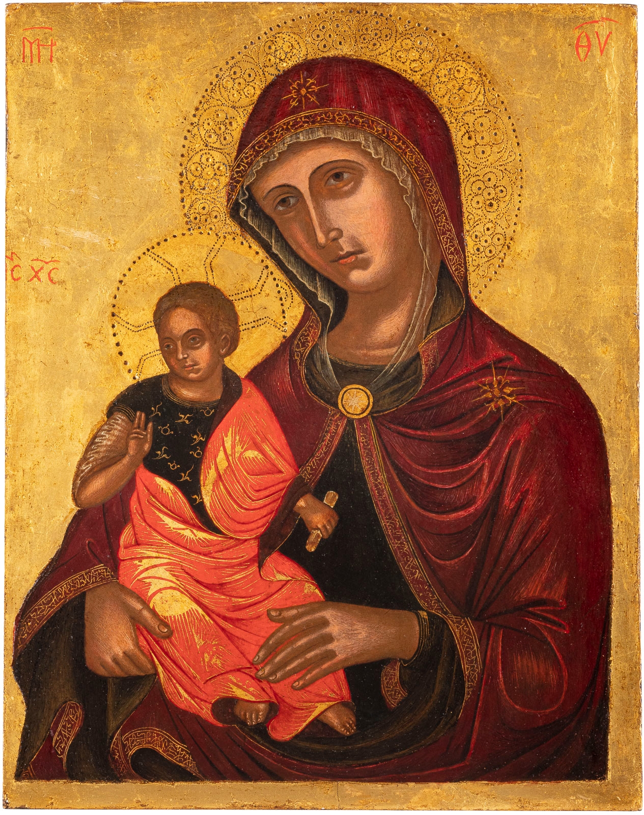 Veneto-Cretan School, 16th Century | A LARGE ICON SHOWING THE MADRE ...