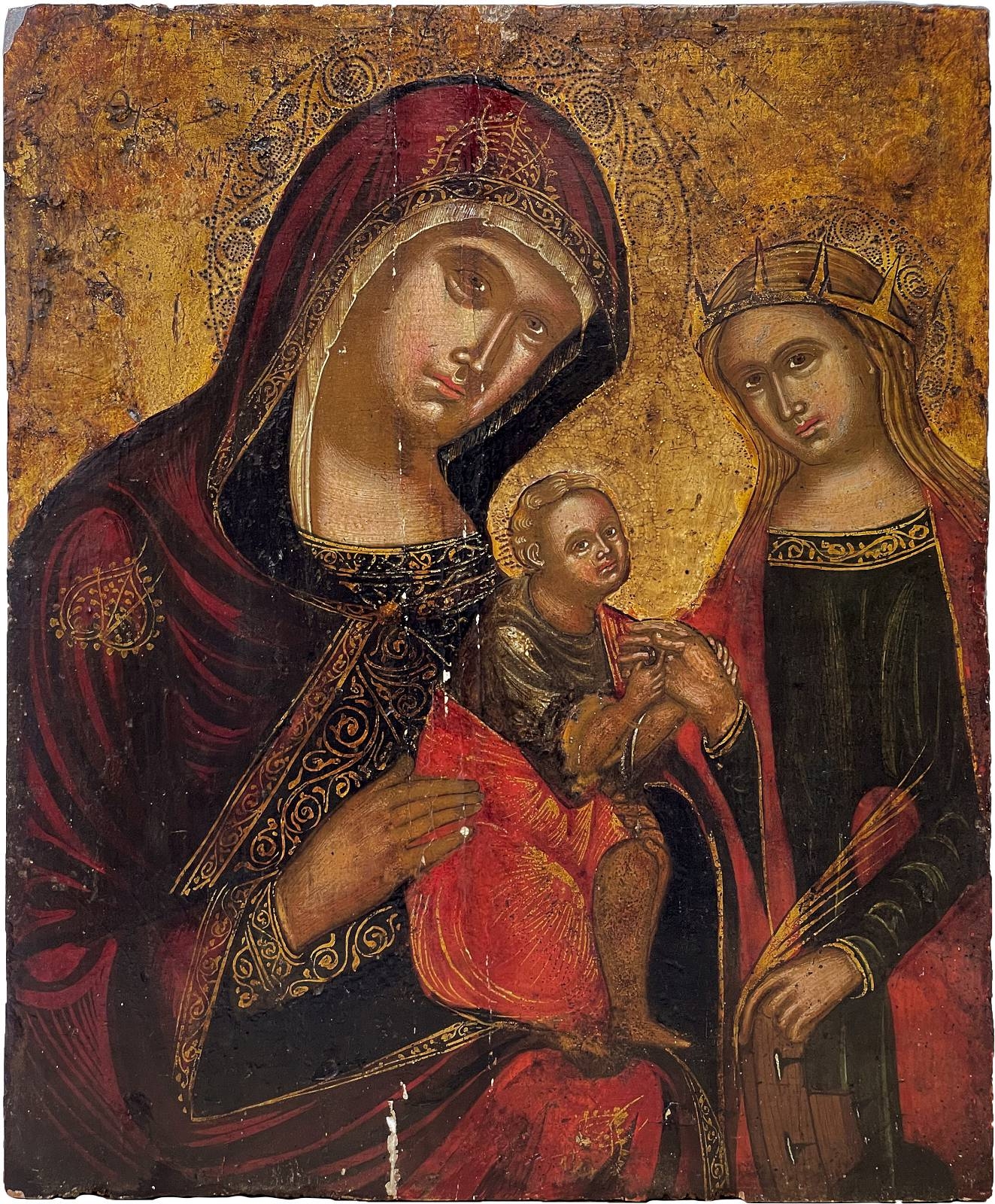 Veneto-Cretan School, 16th Century | A LARGE ICON SHOWING THE MADRE ...