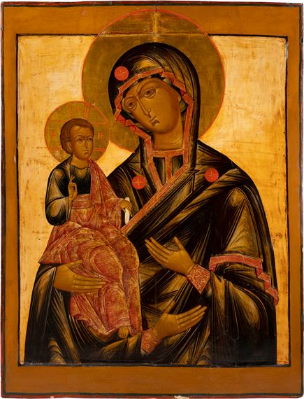 Russian School, 18th Century | A MONUMENTAL ICON SHOWING THE THREE ...