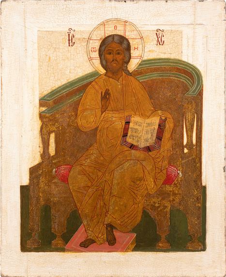 Russian School, 17th Century | A LARGE ICON SHOWING THE ENTHRONED ...